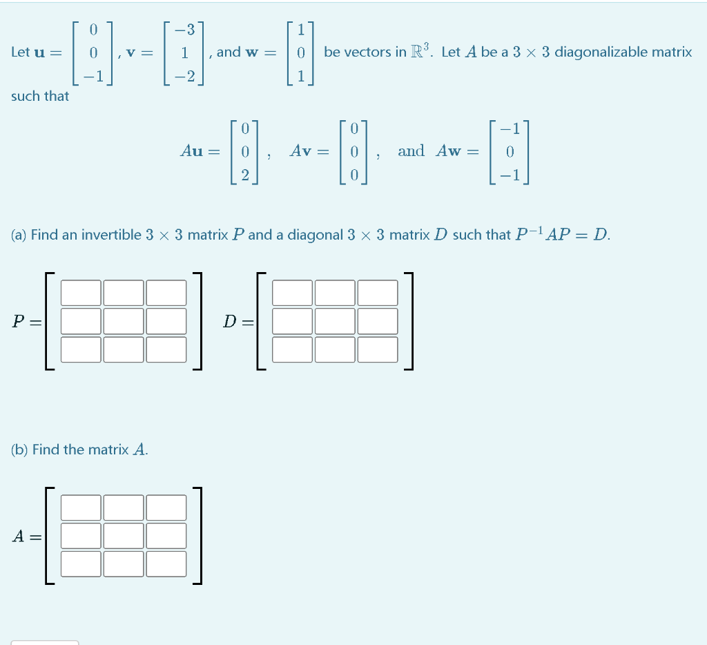 Solved 0 3 Let u = --------- 0 = 1 , and w = 0 be vectors in | Chegg.com