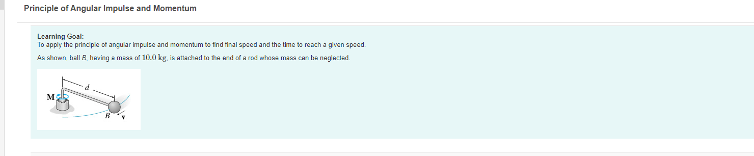 Solved Principle of Angular Impulse and Momentum Learning | Chegg.com