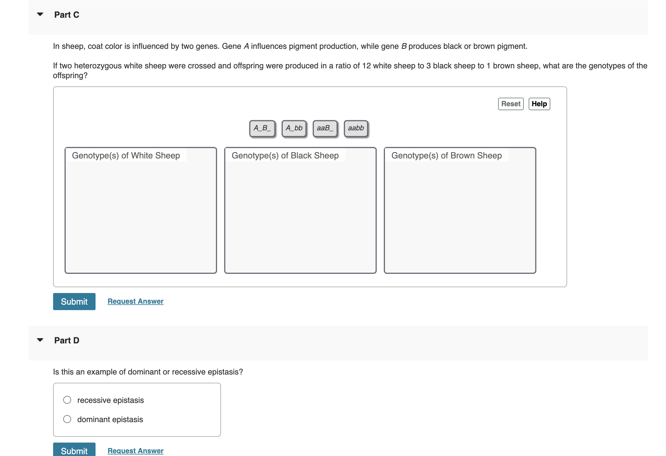 Solved Epistasis is the interaction between genes such that | Chegg.com