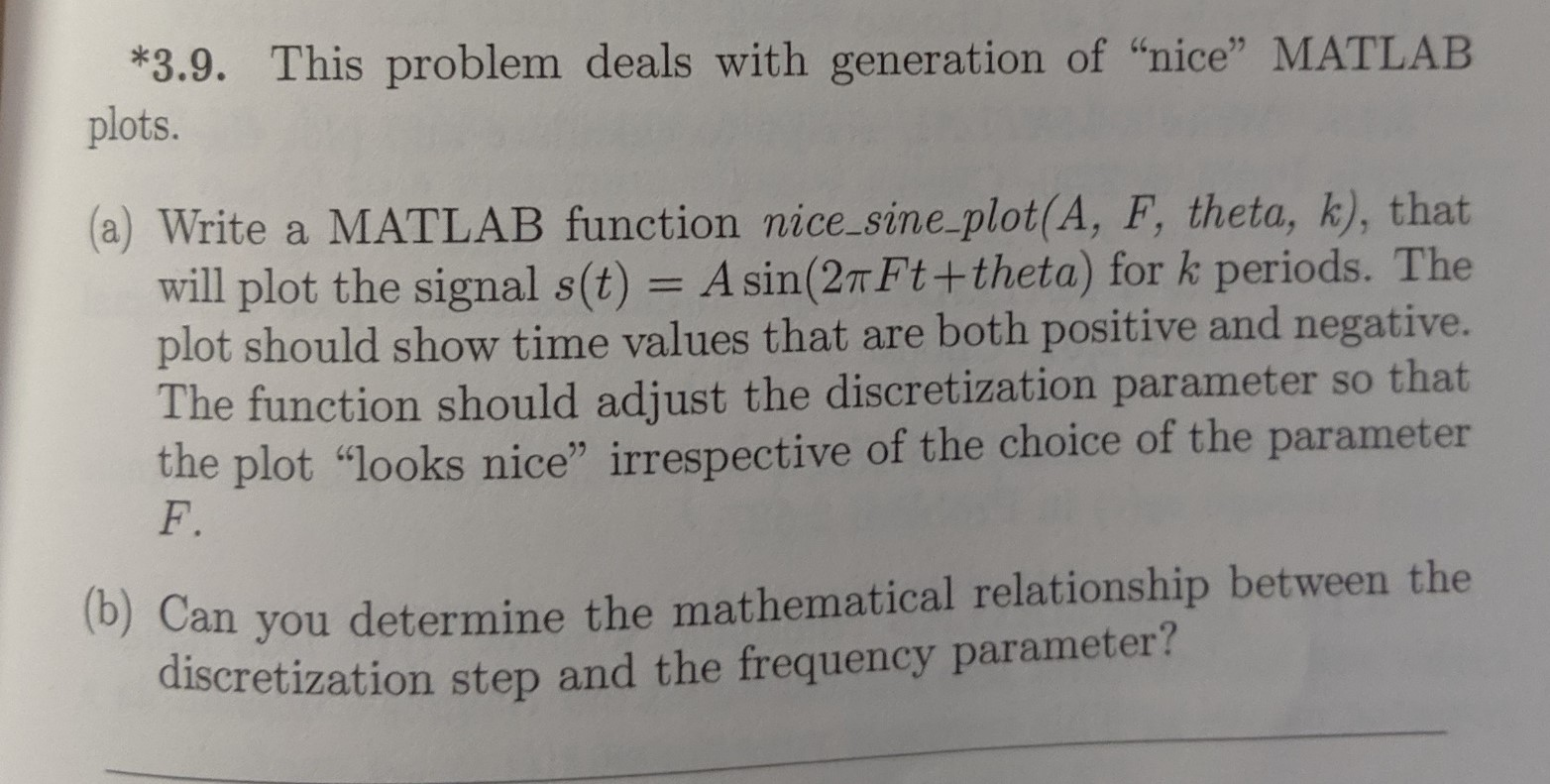 Solved Problem 3.9 in the text (picture below) The function | Chegg.com
