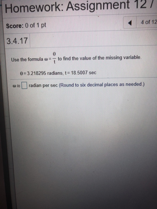 Solved Homework Assignment 12 4 Of 12 Score 0 Of 1 Pt