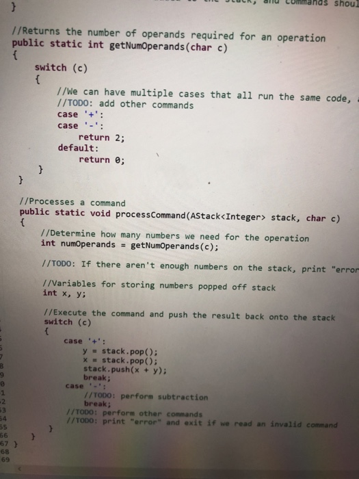 Solved Background Postfix is a notation for writing | Chegg.com