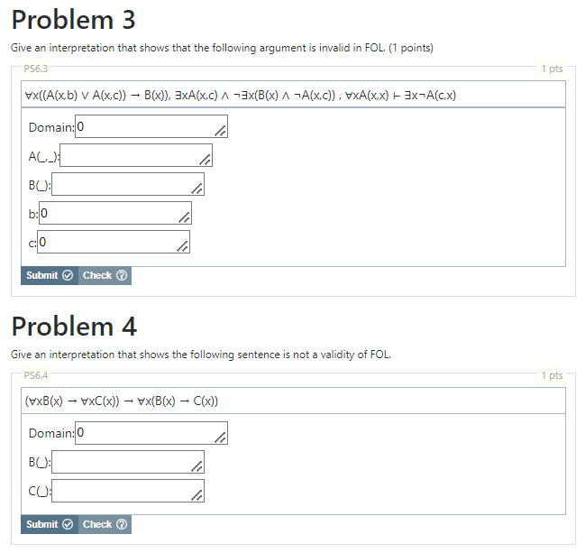 To give the extension of a one-place predicate, enter | Chegg.com