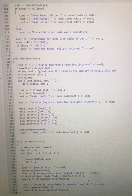Solved All I need is the header file (LinkedList.h). | Chegg.com