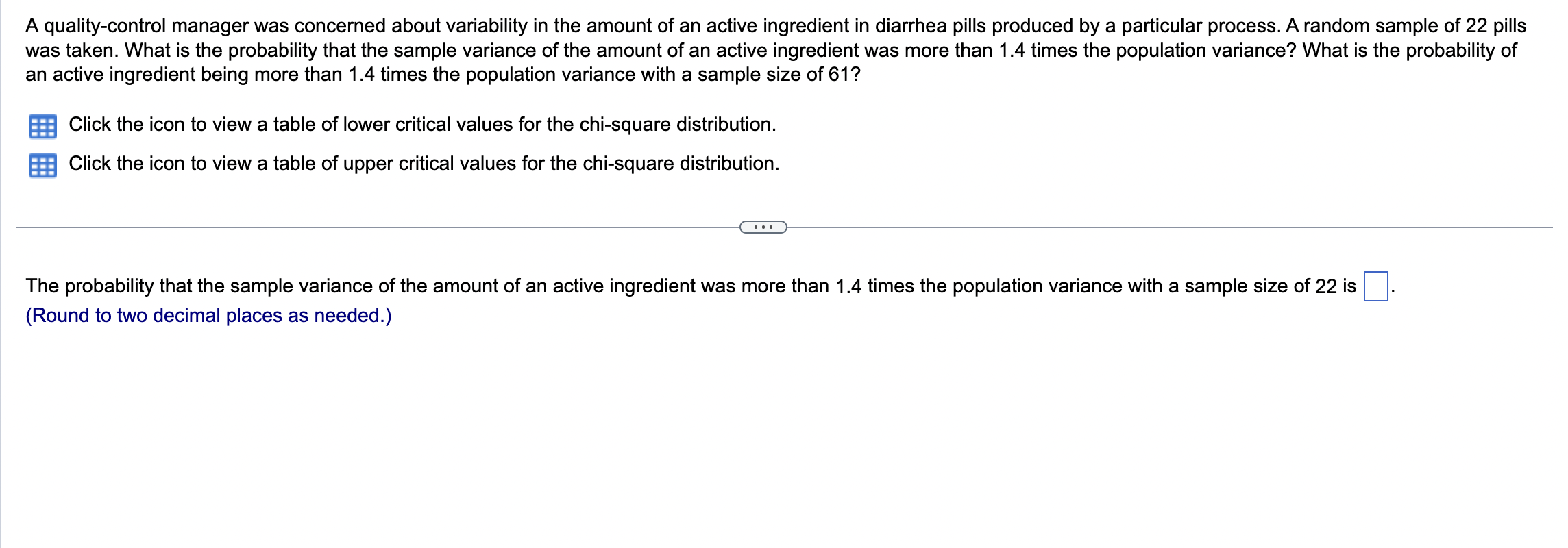 Solved A quality-control manager was concerned about | Chegg.com