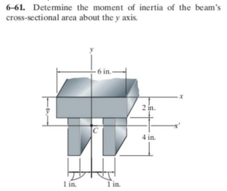 [Solved]: 6-61. Determine the moment of inertia of the bea