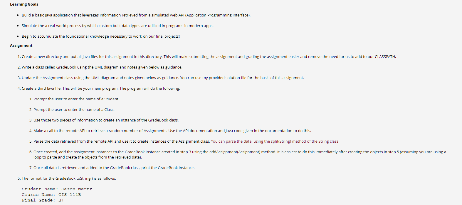 Solved - Build a basic Java application that leverages | Chegg.com