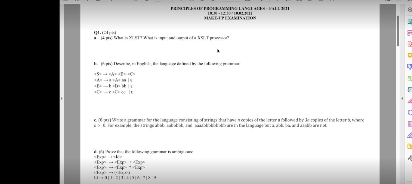 Solved Q1. (24 pts) a. (4 pts) What is XLST? What is input | Chegg.com