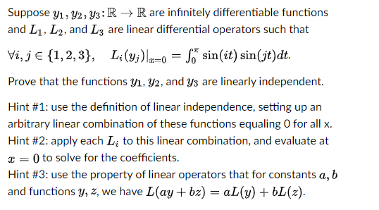 Solved Suppose 41, 42, 43:R → Rare infinitely differentiable | Chegg.com