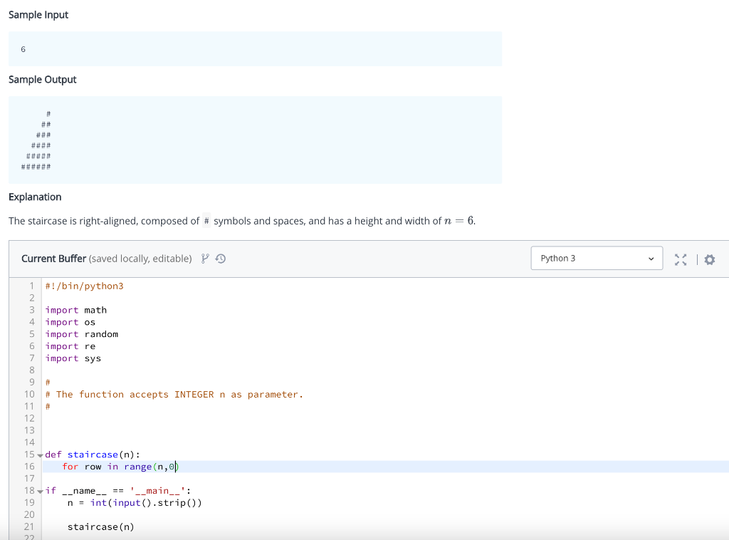 Solved Staircase detail This is a staircase of size n = 4: # | Chegg.com