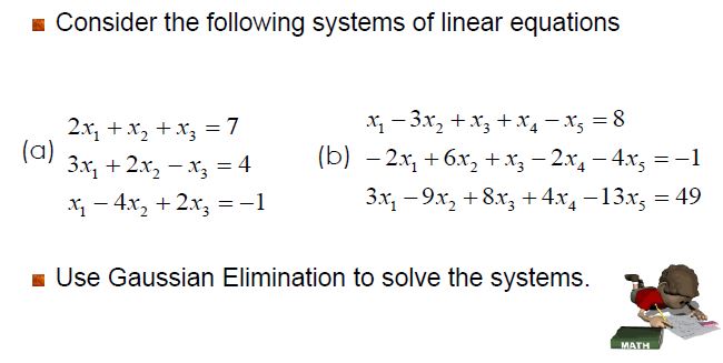 Solved Consider the following systems of linear equations | Chegg.com