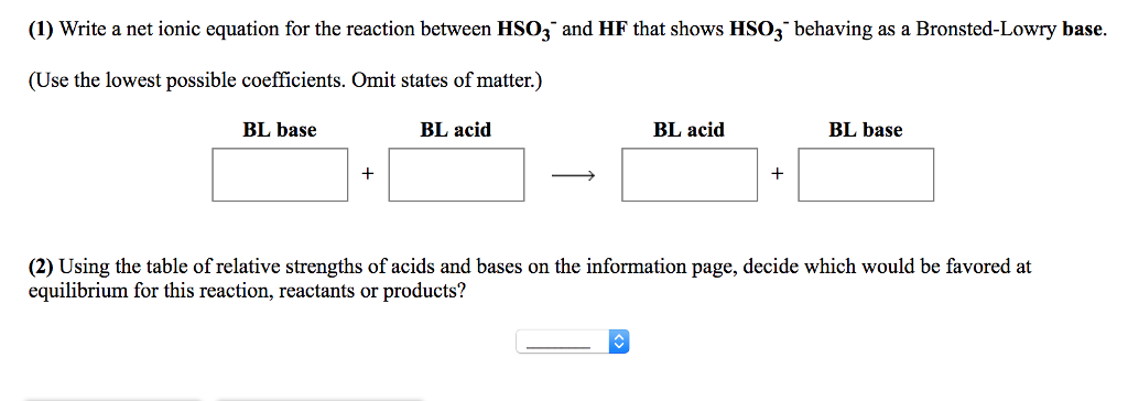 Solved Arrange The Following Solutions In Order Of