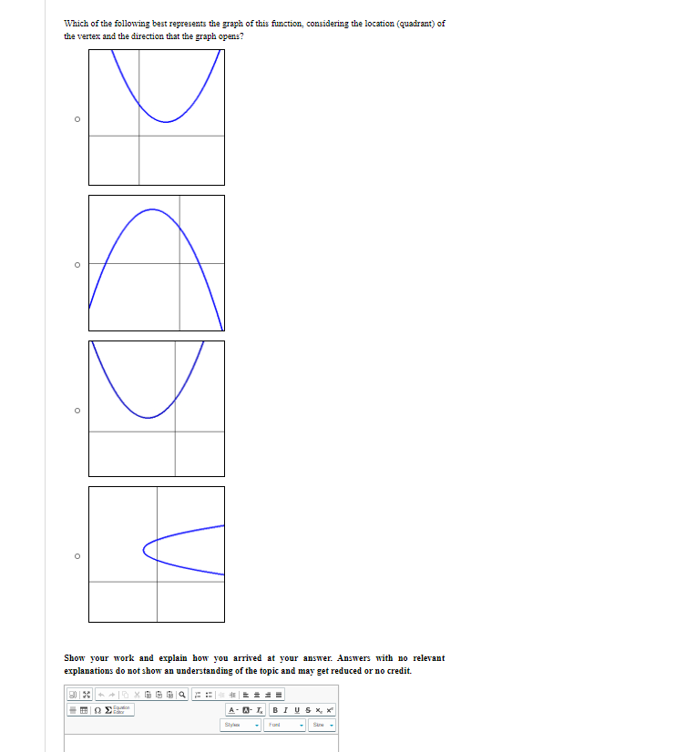 Solved Which of the following best represents the graph of | Chegg.com