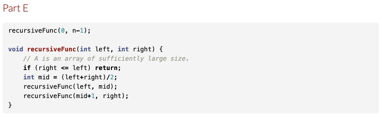 Solved In Big-Θ notation, analyze the running time of the | Chegg.com