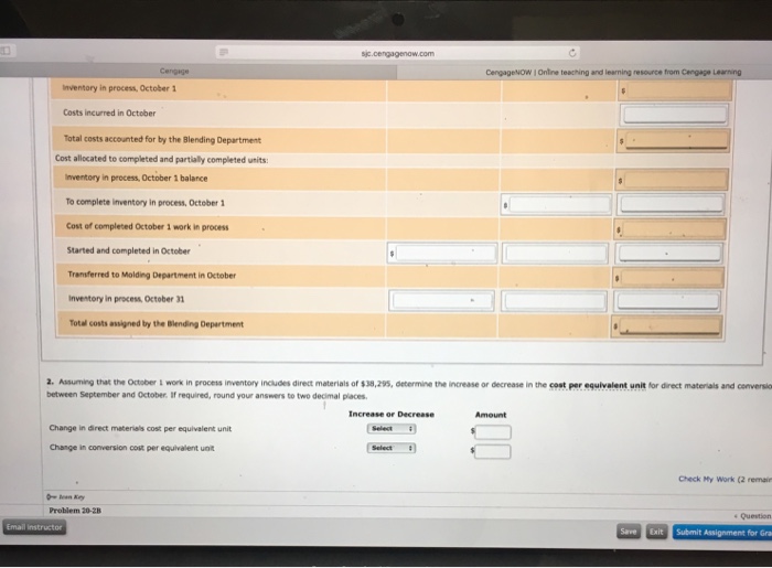 Solved estions Problem 20-28 Questi Check My Work (2 rema | Chegg.com