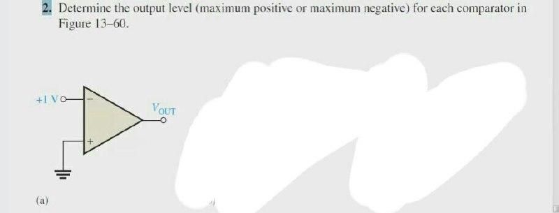 Solved 2. Determine the output level (maximum positive or | Chegg.com
