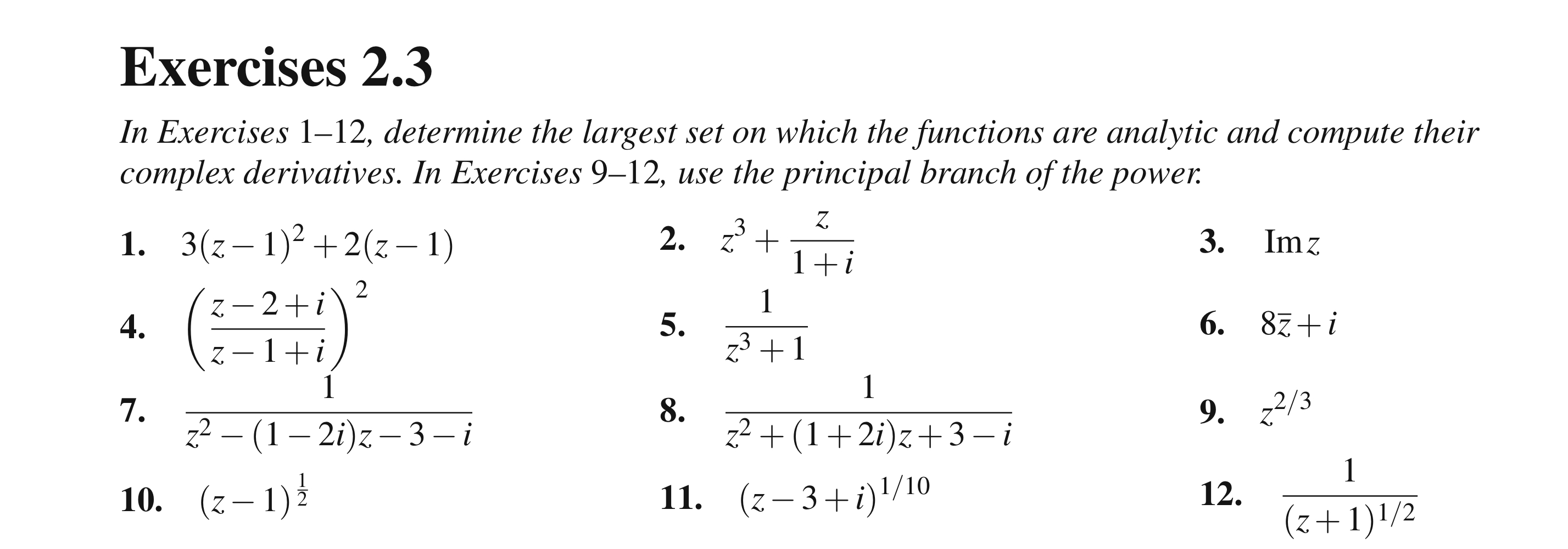 Solved z Exercises 2.3 In Exercises 1-12, determine the | Chegg.com