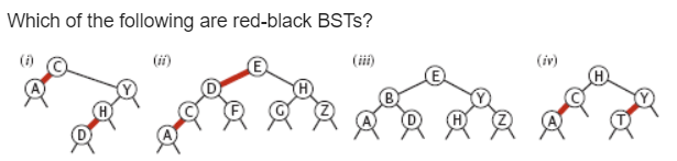 Solved Which of the following are red-black BSTS? | Chegg.com