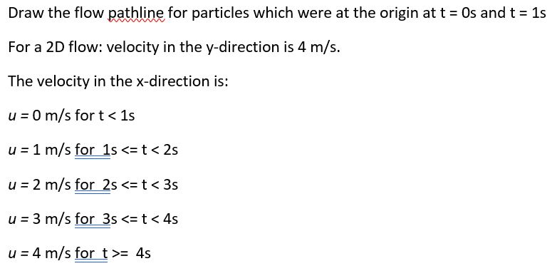 Solved Draw the flow pathline for particles which were at | Chegg.com