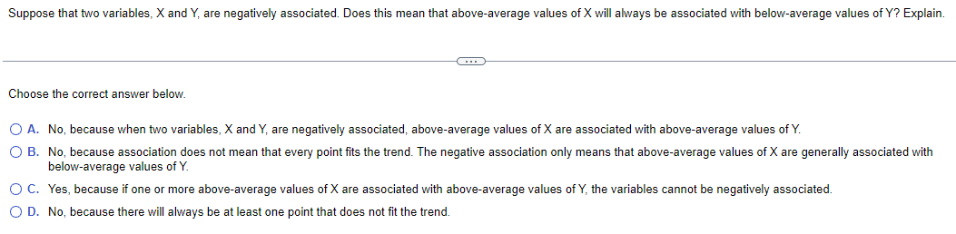 Solved Suppose that two variables, X and Y, are negatively | Chegg.com