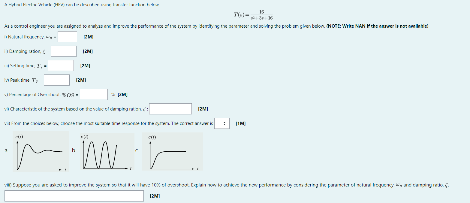 Solved A Hybrid Electric Vehicle (HEV) can be described | Chegg.com