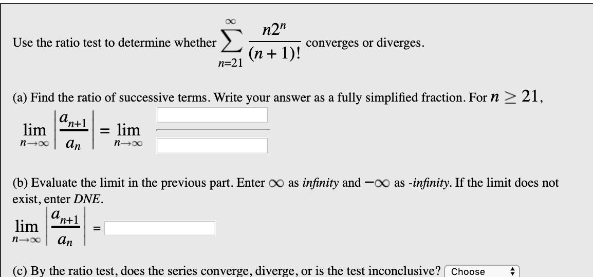 Solved n(-3)" Use the ratio test to determine whether | Chegg.com