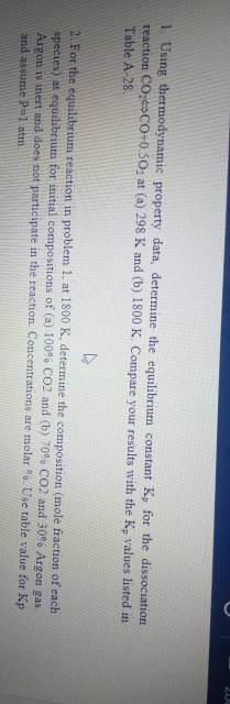 Solved 1. Using thermodynamic property data, determine the | Chegg.com