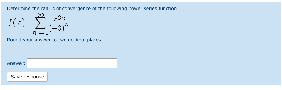 Solved Determine the radius of convergence of the following | Chegg.com