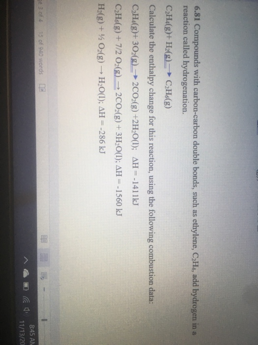 Solved 6.81 Compounds with carbon-carbon double bonds, such | Chegg.com
