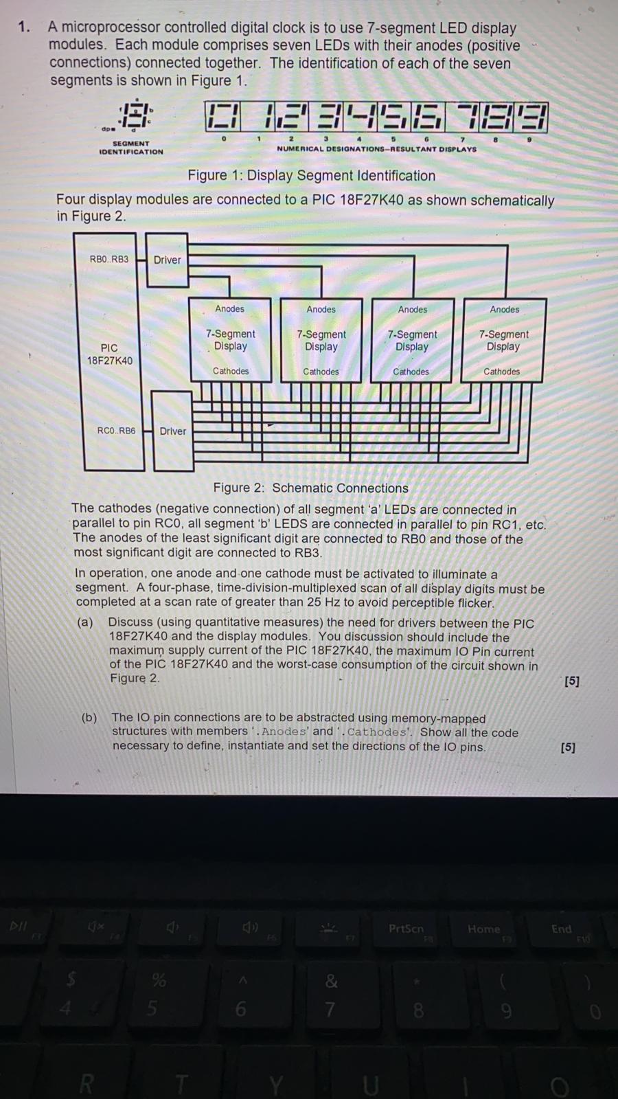 Solved 1. A microprocessor controlled digital clock is to | Chegg.com