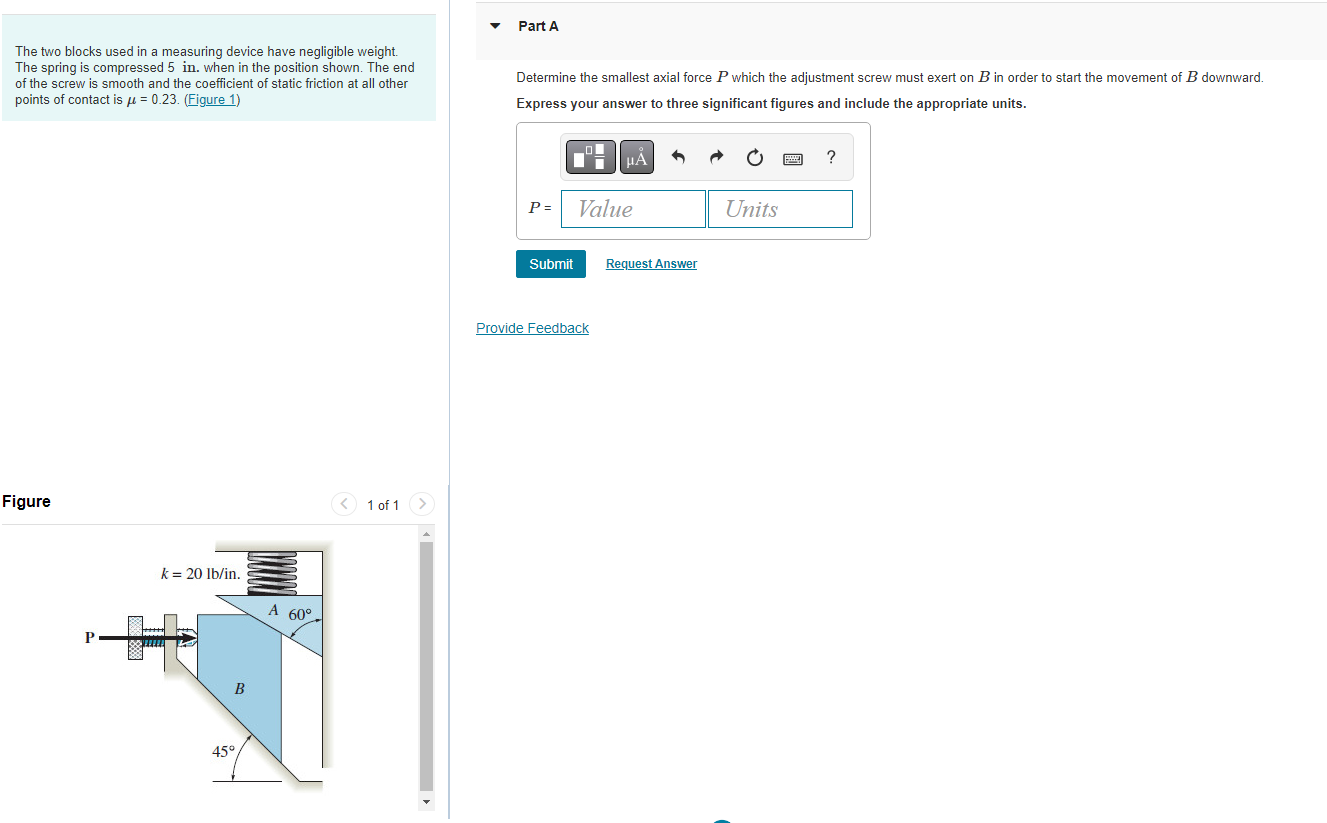 Solved The two blocks used in a measuring device have | Chegg.com