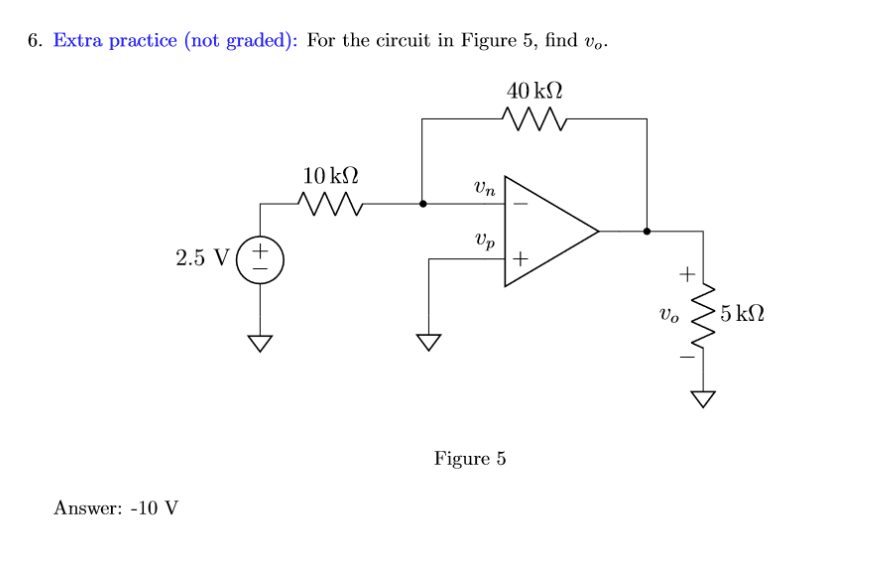 Solved 6. Extra practice (not graded): For the circuit in | Chegg.com
