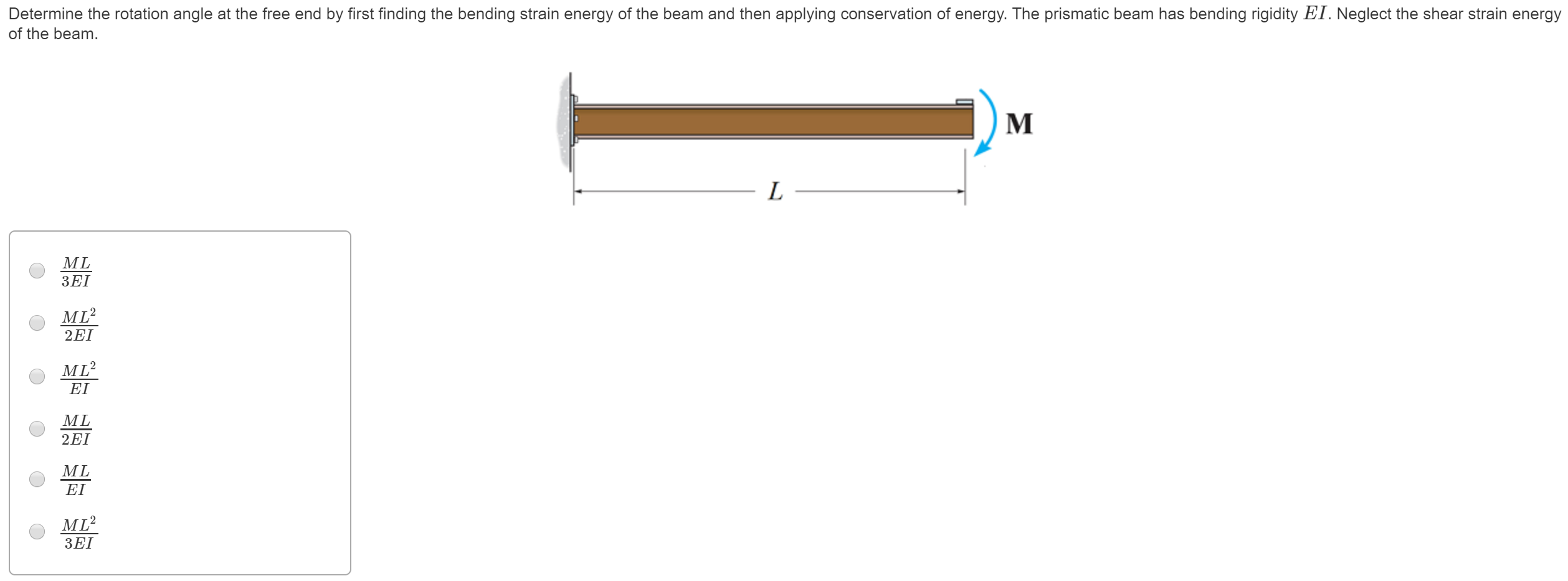 Solved Determine the rotation angle at the free end by first | Chegg.com