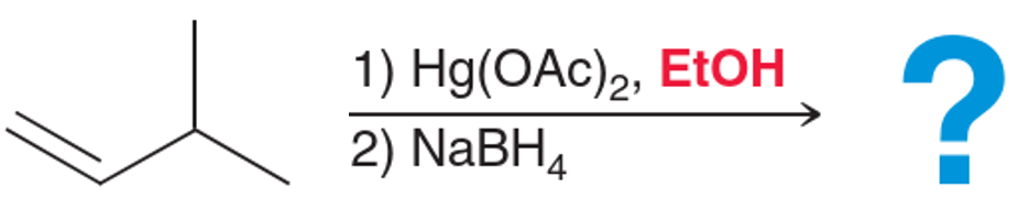 Solved 1) Hg(OAc)2, EtOH 2) NaBH4 ? | Chegg.com