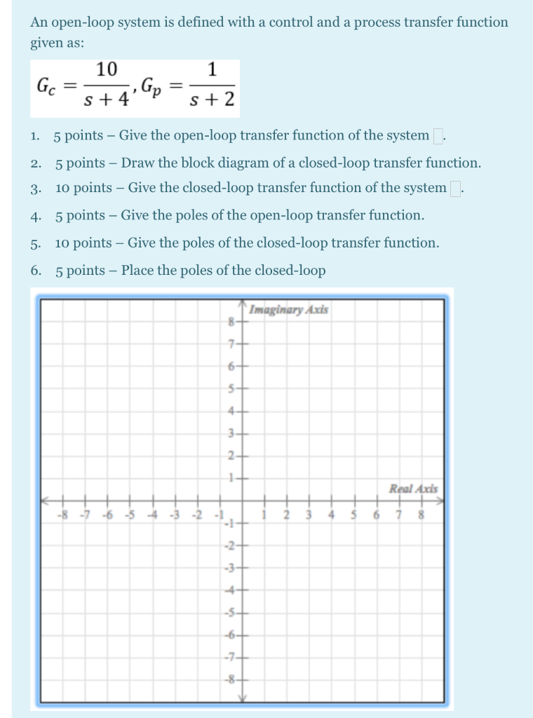 Solved An open-loop system is defined with a control and a | Chegg.com