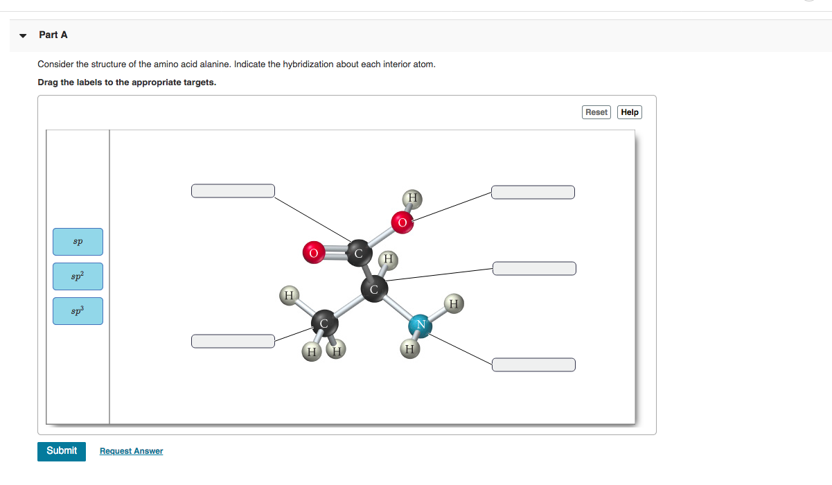 Solved Part A Consider the structure of the amino acid | Chegg.com