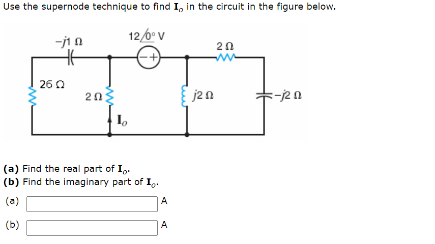 Solved Use the supernode technique to find I, in the circuit | Chegg.com