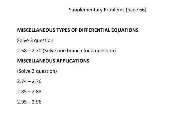 Solved Supplementary Problems (page 66) MISCELLANEOUS TYPES | Chegg.com
