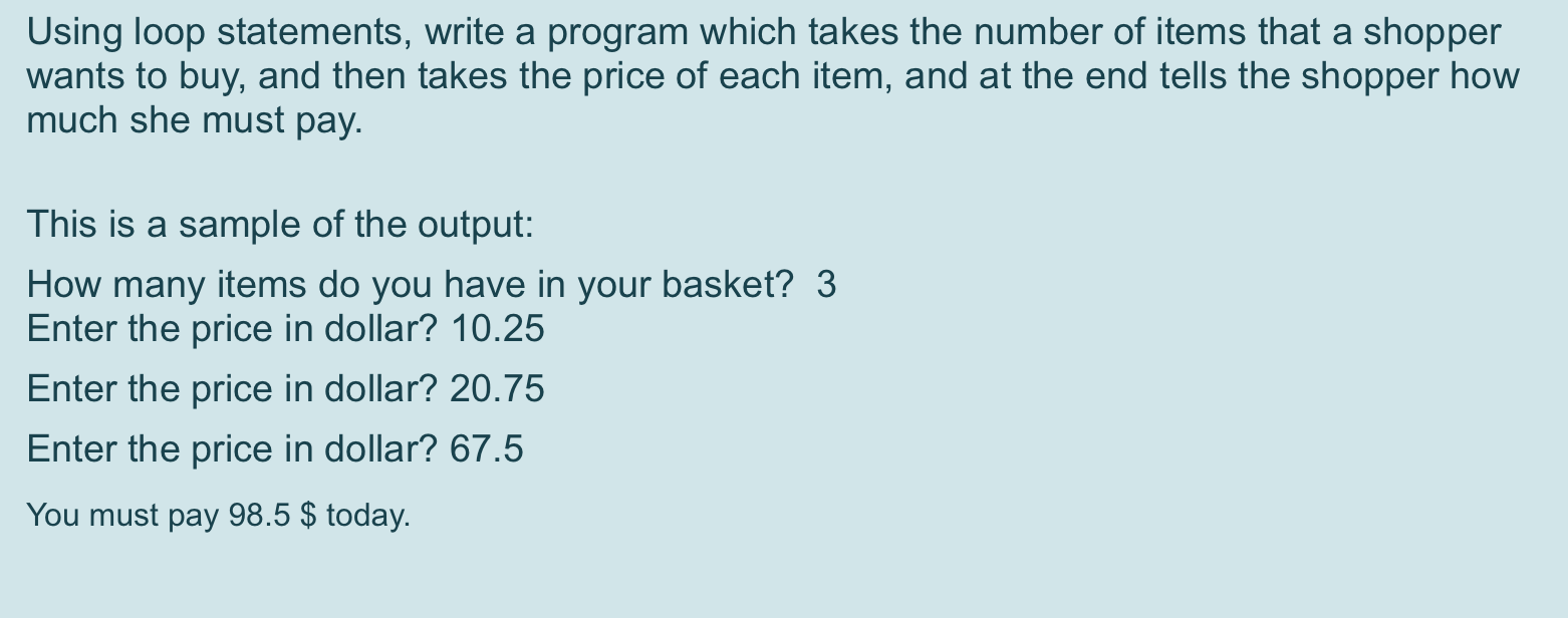 Solved Using Loop Statements Write A Program Which Takes 8231