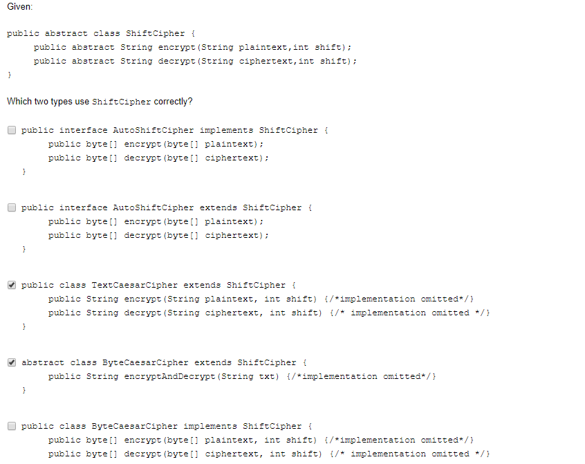 Solved Given: public abstract class Shift Cipher ! public | Chegg.com