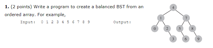 Solved 1 2 Points Write A Program To Create A Balanced