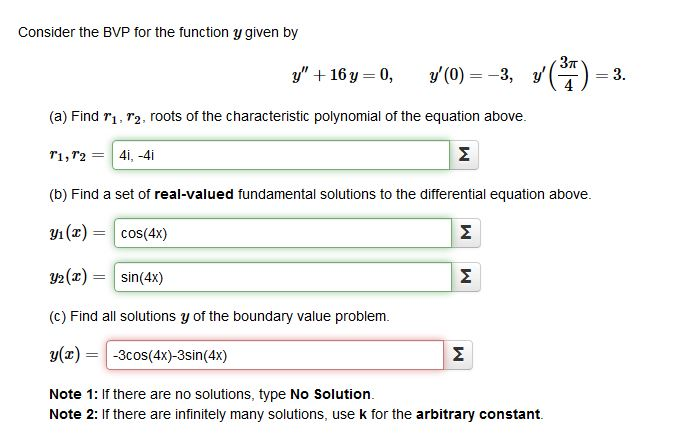 Solved Consider the BVP for the function y given by 13," | Chegg.com