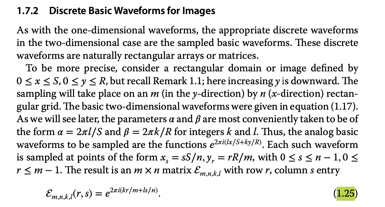 Solved 3. For 2D wave forms which are m×n matrices defined | Chegg.com