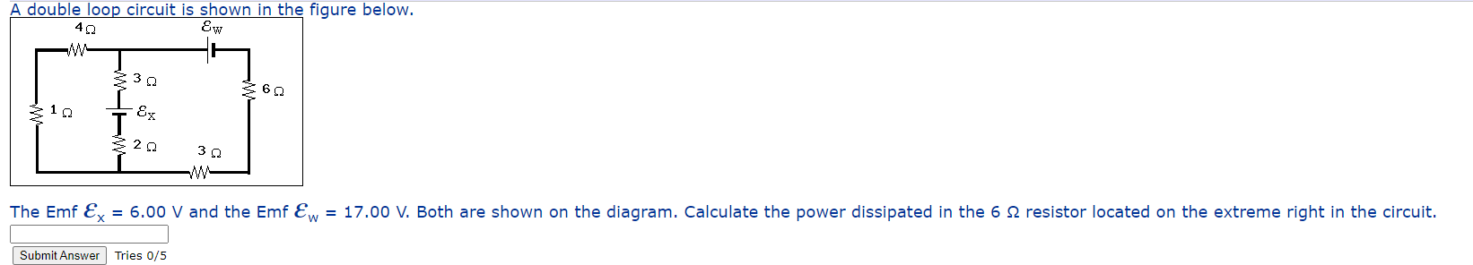 Solved A double loop circuit is shown in the figure below. | Chegg.com