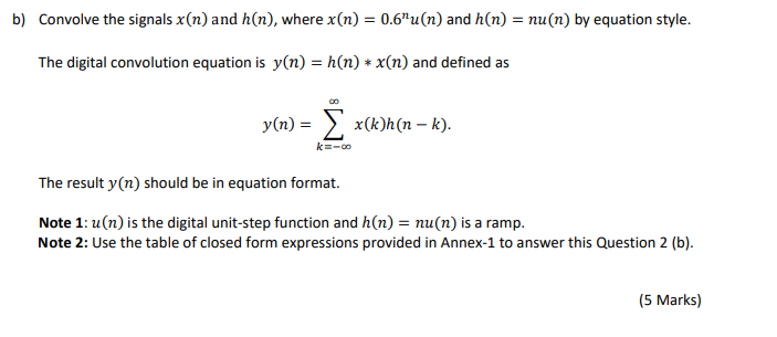 Solved Convolve the signals x(n) and h(n), where | Chegg.com