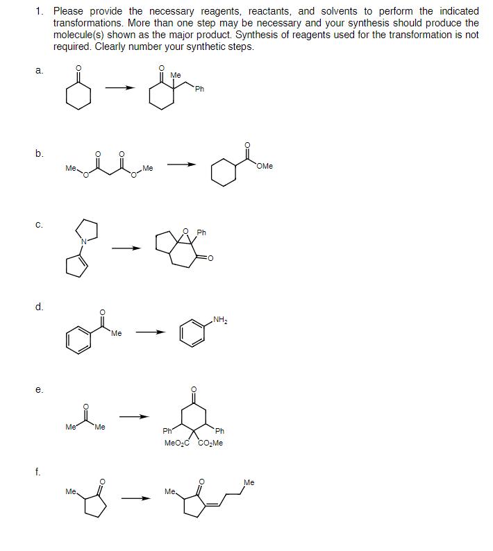 Solved: Please Provide The Necessary Reagents, Reactants, ... | Chegg.com