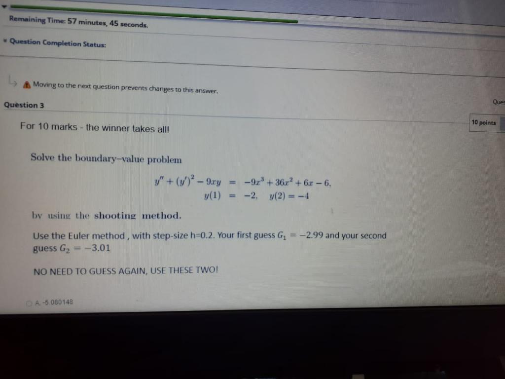 Solved Remaining Time: 57 minutes, 45 seconds. Question | Chegg.com
