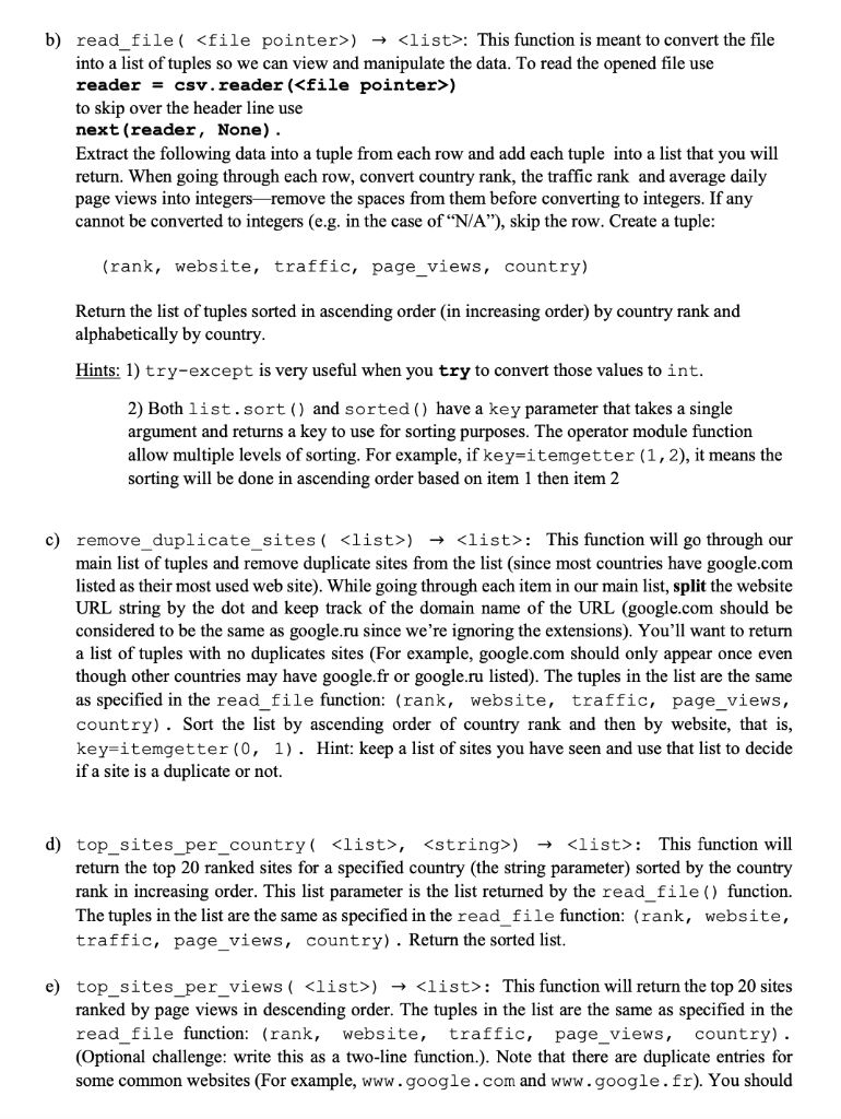 CSE 231 Fall 2019 Project #6 This assignment focuses | Chegg.com