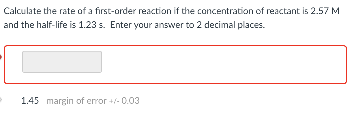Solved Calculate the rate of a first-order reaction if the | Chegg.com