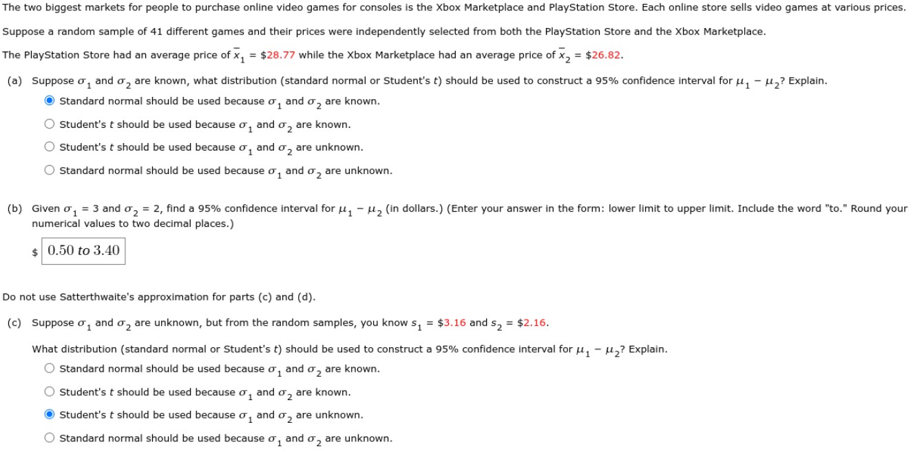 Solved Suppose a random sample of 41 ﻿different games and | Chegg.com